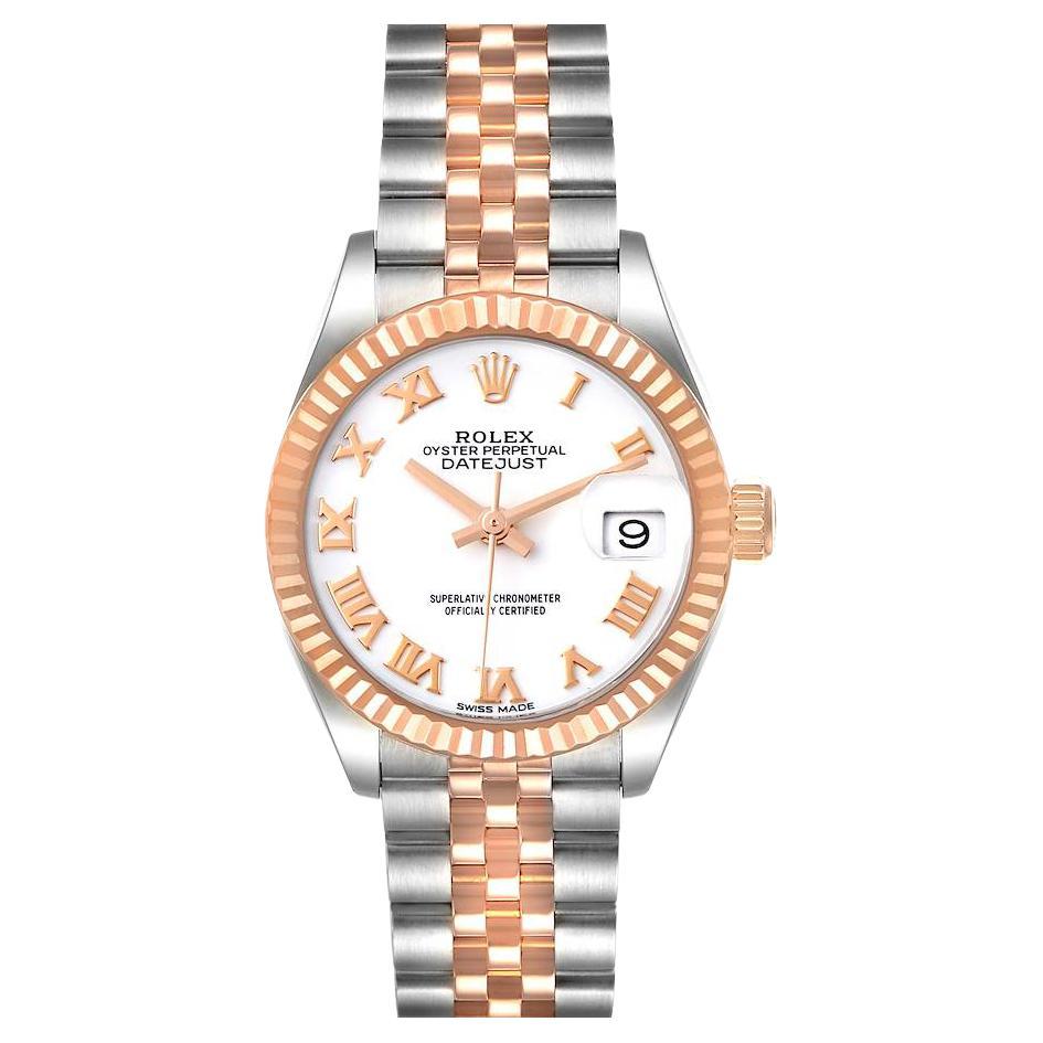Rolex Datejust EveRose Rolesor Mother of Pearl Diamond Dial Ladies ...