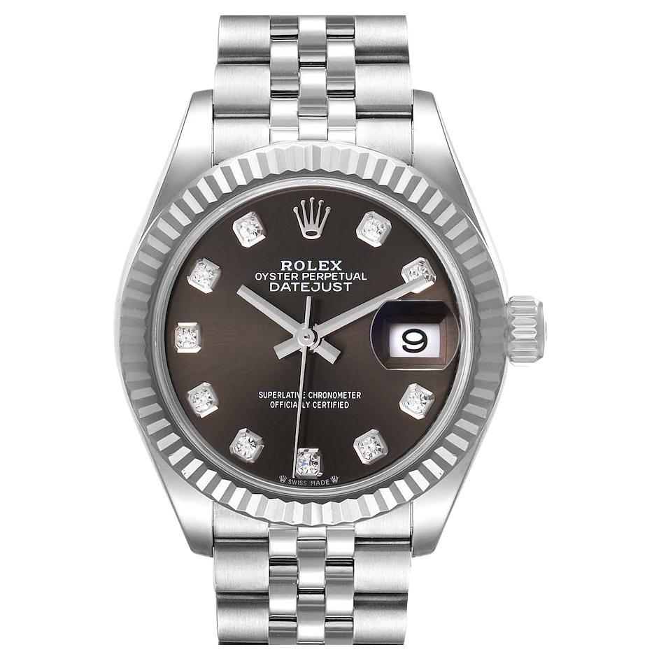 Rolex Submariner Steel Gold Slate Diamond Sapphire Serti Dial Watch ...
