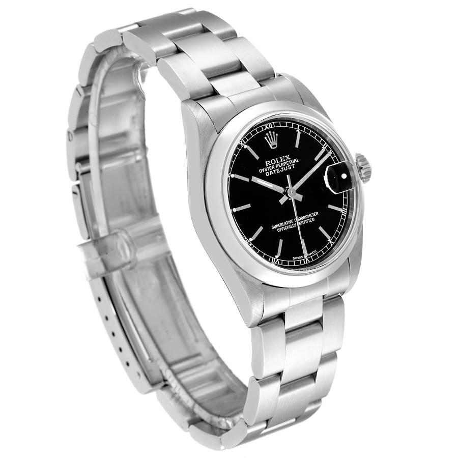 Rolex Datejust 31 Midsize Black Dial Steel Ladies Watch 78240 For Sale ...