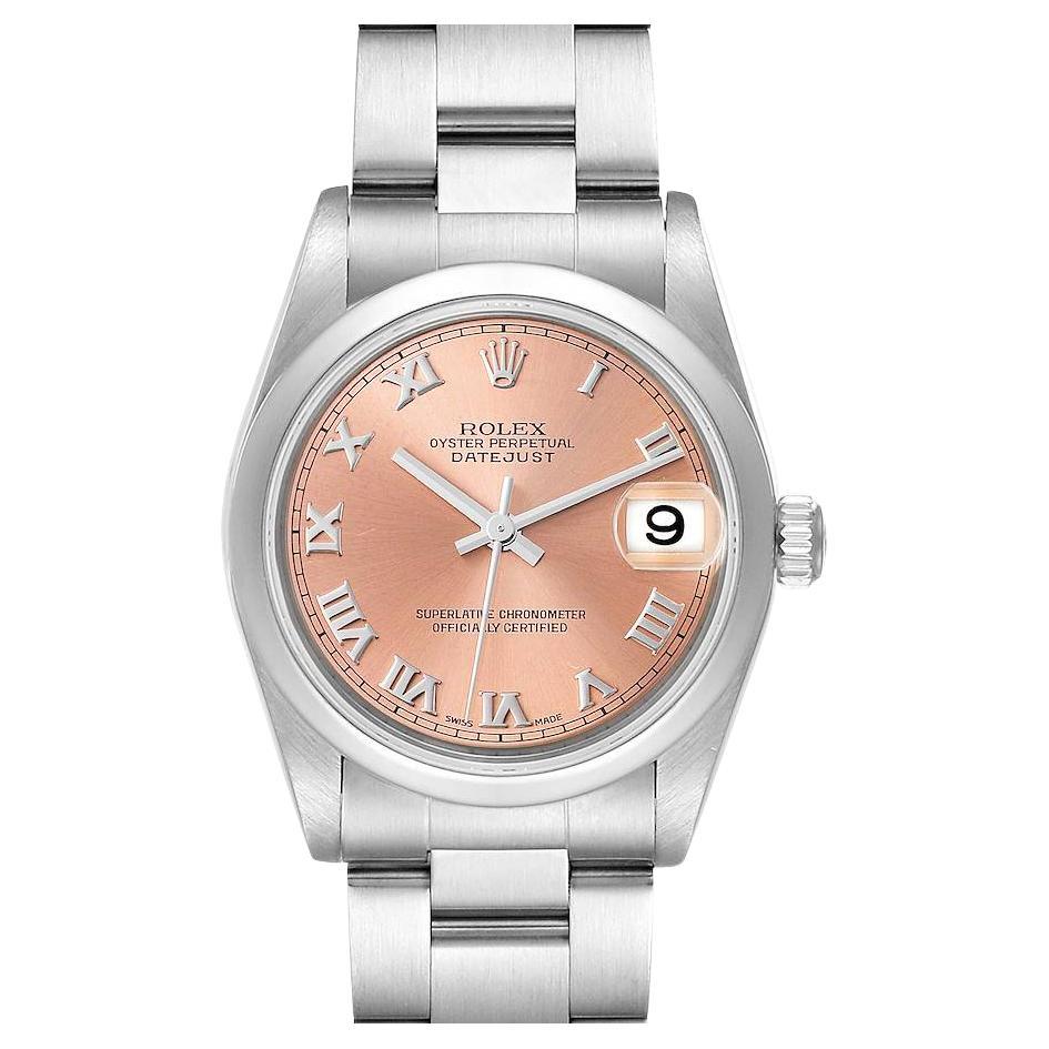 Rolex Datejust 31 Salmon Dial Steel Watch For Sale at 1stDibs