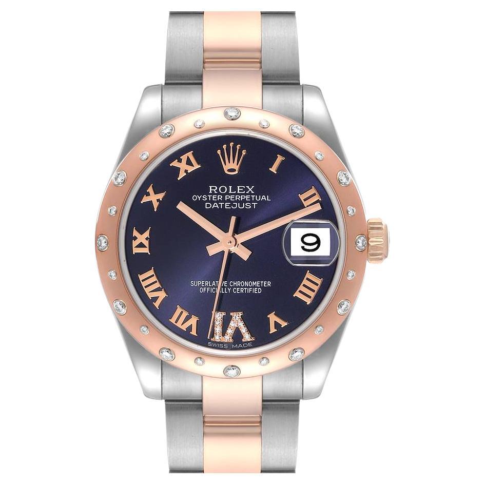 Rolex Ladies Ruby Diamond Rose Gold Covered Wristwatch at 1stDibs ...