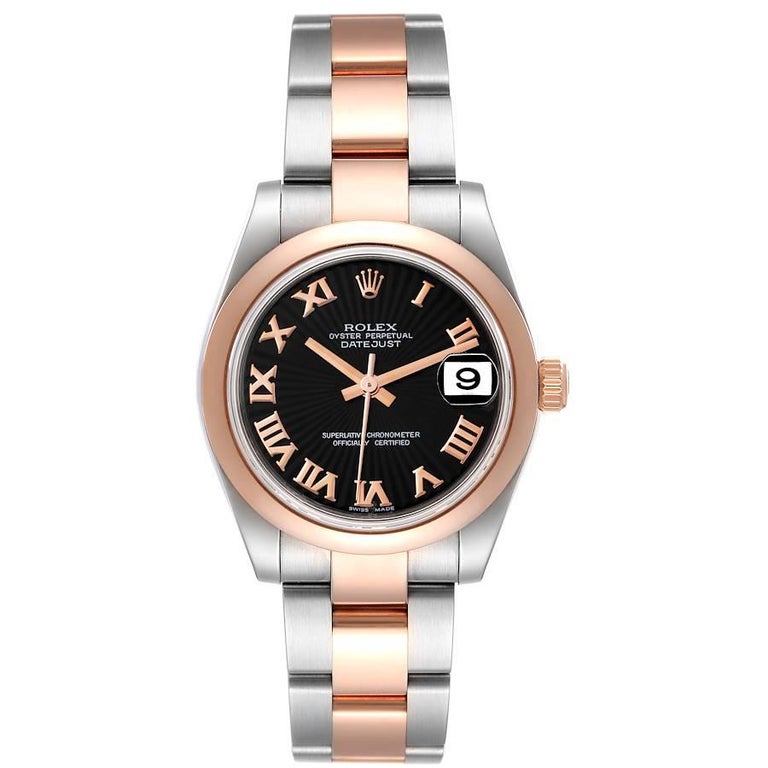 Rolex Datejust 31 Midsize Steel Rose Gold Sunbeam Dial Ladies Watch ...
