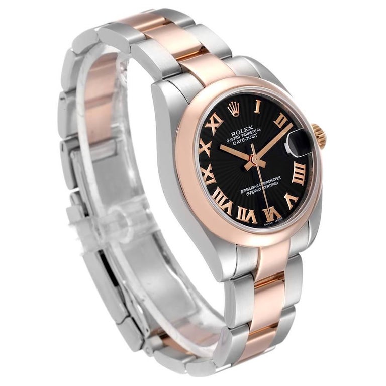 Rolex Datejust 31 Midsize Steel Rose Gold Sunbeam Dial Ladies Watch ...