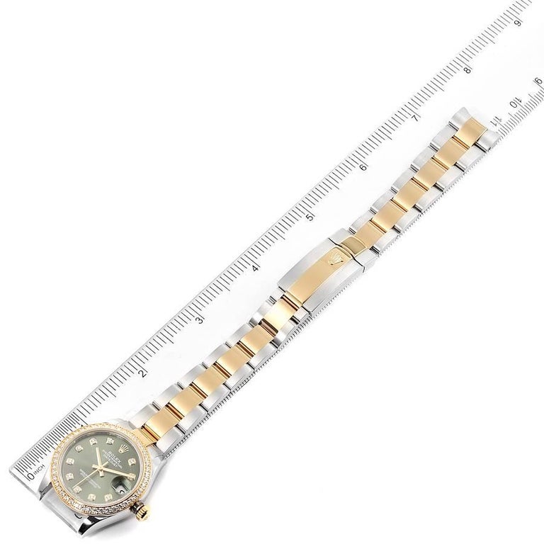 Rolex Datejust 31 Midsize Steel Yellow Gold Diamond Ladies Watch 278383 ...