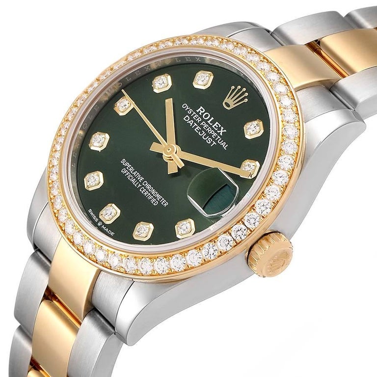 Rolex Datejust 31 Midsize Steel Yellow Gold Diamond Ladies Watch 278383 ...