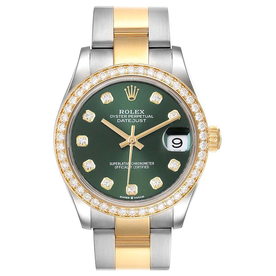 Rolex Datejust 31 Midsize Steel Yellow Gold Diamond Ladies Watch 278383 ...