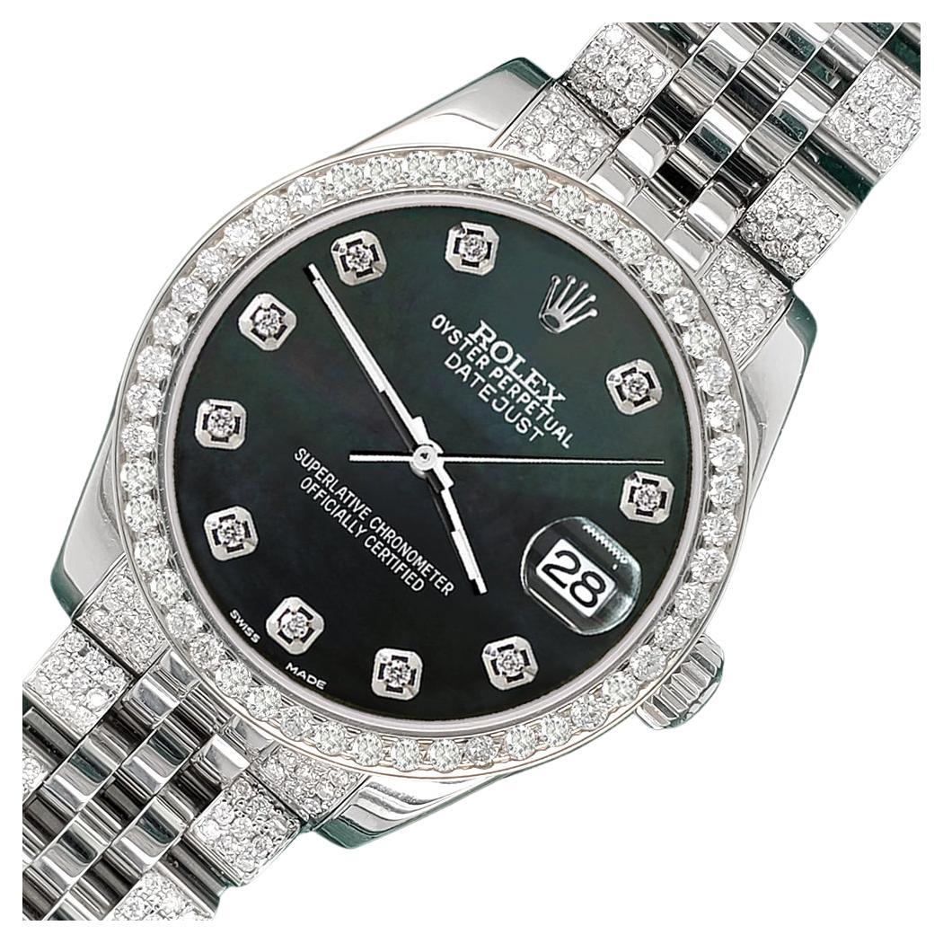Rolex Datejust 3.30 Carat Diamond Bezel/Bracelet/Imperial Red Dial ...