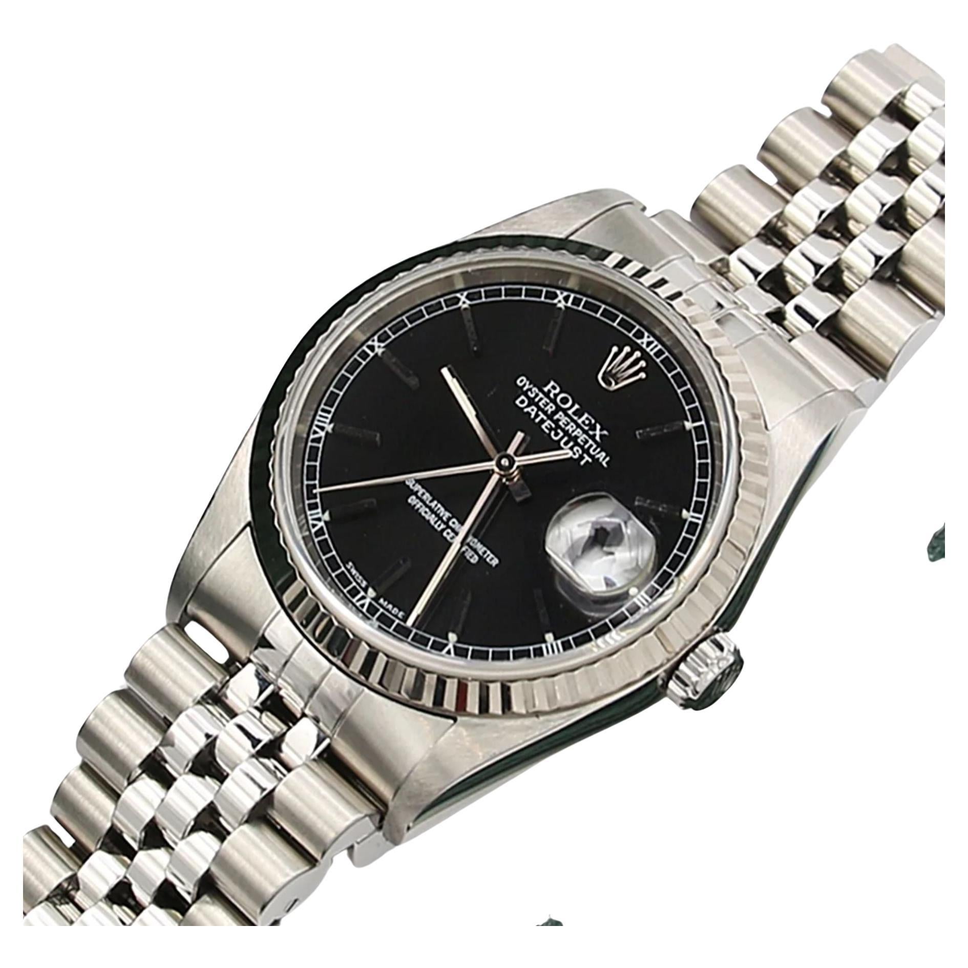 Rolex Datejust 36 16234 - Black Circle Dial, Stainless Steel, 36mm ...