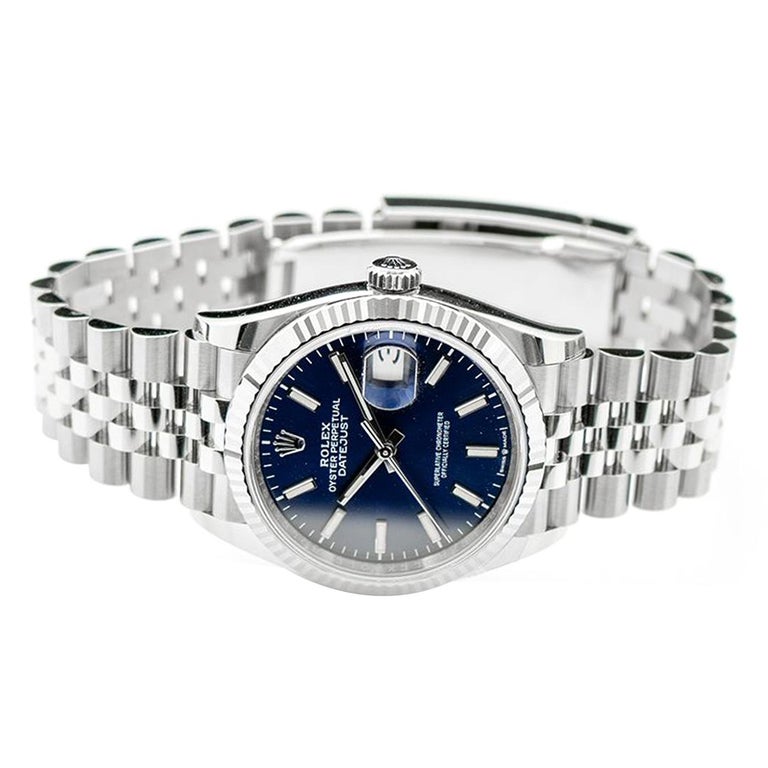Rolex Datejust 36 Blue Index Dial Stainless Steel Jubilee Bracelet ...
