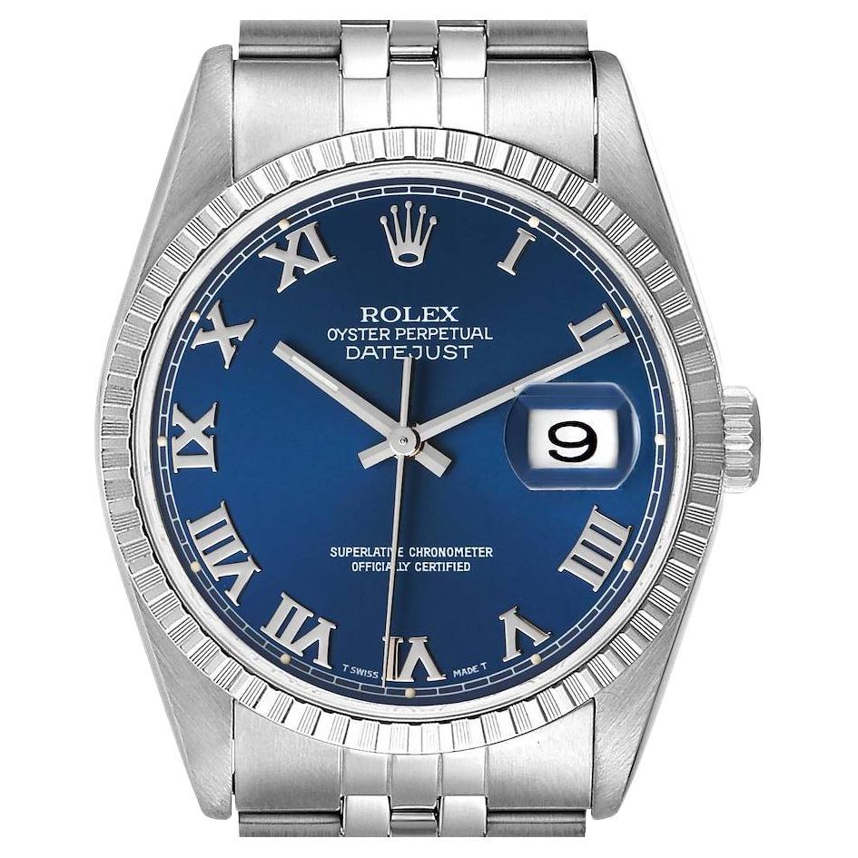 Rolex Datejust Anniversary Dial Oyster Bracelet Steel Men's Watch 16220 ...