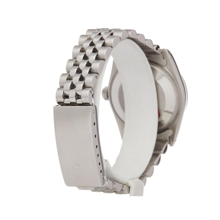 Rolex Datejust 36 Engine-Turned Bezel Stainless Steel 16220 at 1stDibs ...