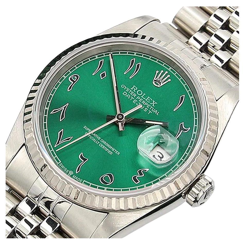 Rolex Datejust 36 Ref. 16014 - Arab Green Dial - Classic Luxury ...