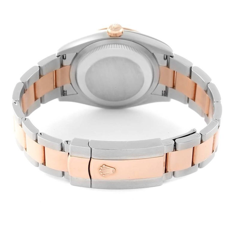 Rolex Datejust 36 Rhodium Dial Steel EverRose Gold Watch 126231 Unworn ...