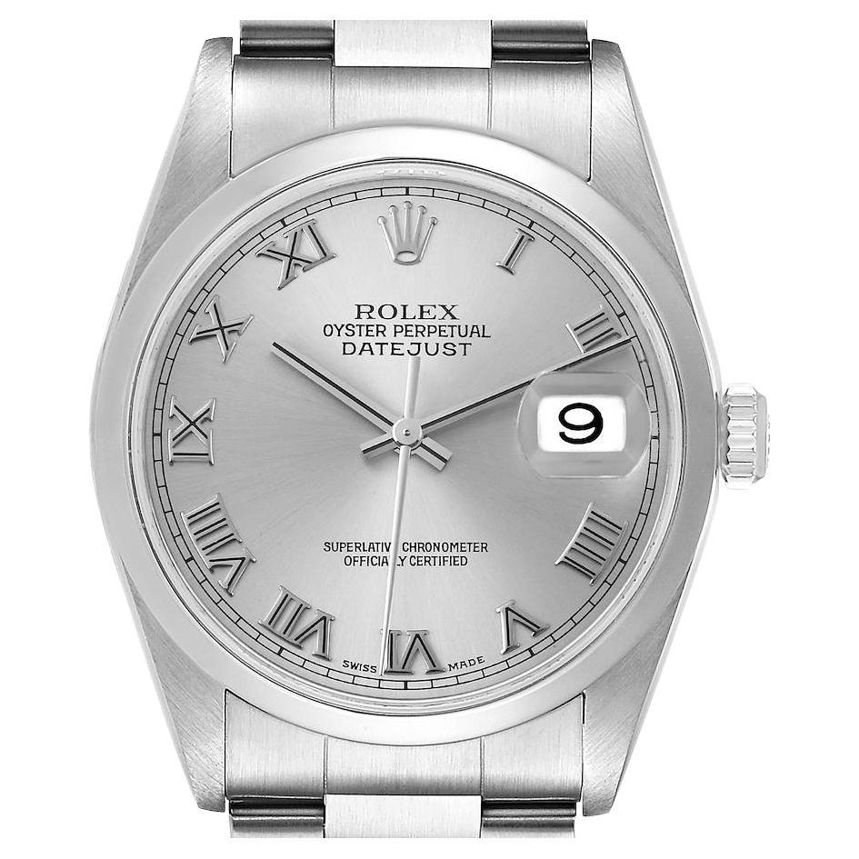 Rolex Datejust Black Dial Steel Men's Watch 16200 Box at 1stDibs