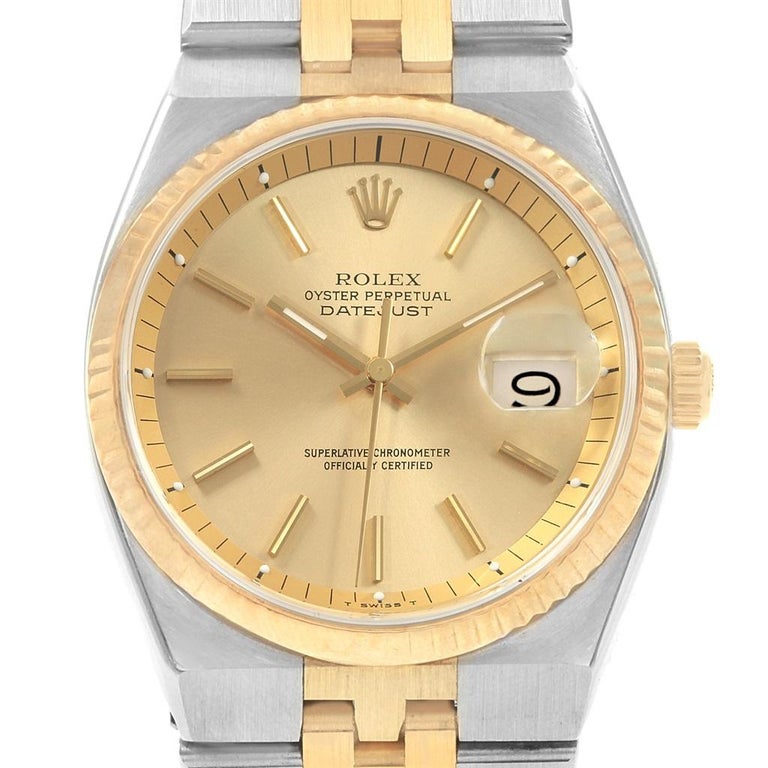 Rolex Datejust 36 Steel 18 Karat Yellow Gold Men’s Watch 1630 For Sale ...