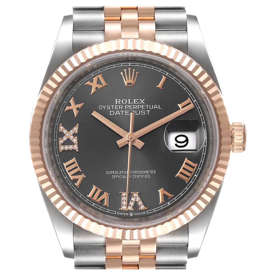 Rolex Datejust 36 Steel Eve Rose Gold Diamond Unisex Watch 116231 For ...