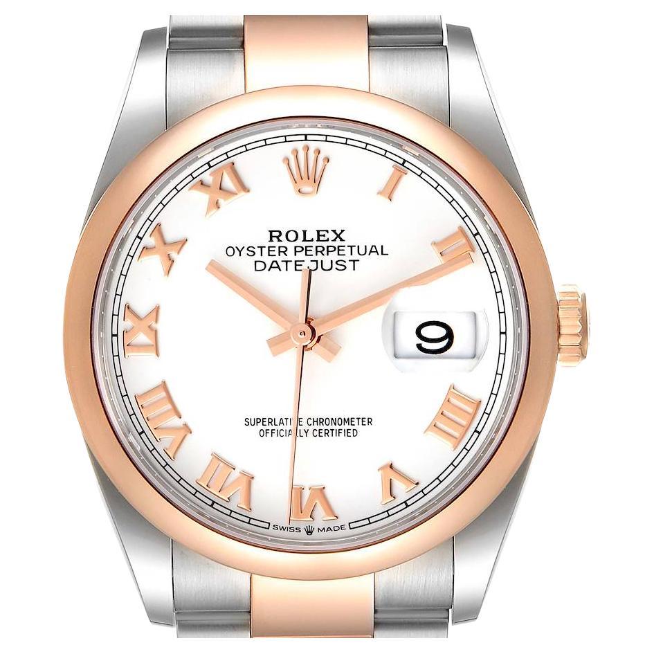 Rolex Datejust 36 Steel EveRose Gold Diamond Watch 126231 Box Card For ...