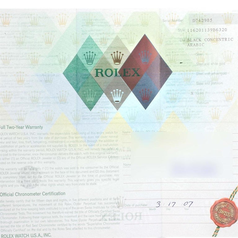 Rolex Datejust 36 Steel Rose Gold Black Concentric Dial Watch 116201 ...