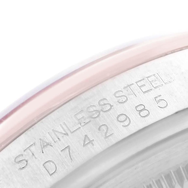 Rolex Datejust 36 Steel Rose Gold Black Concentric Dial Watch 116201 ...