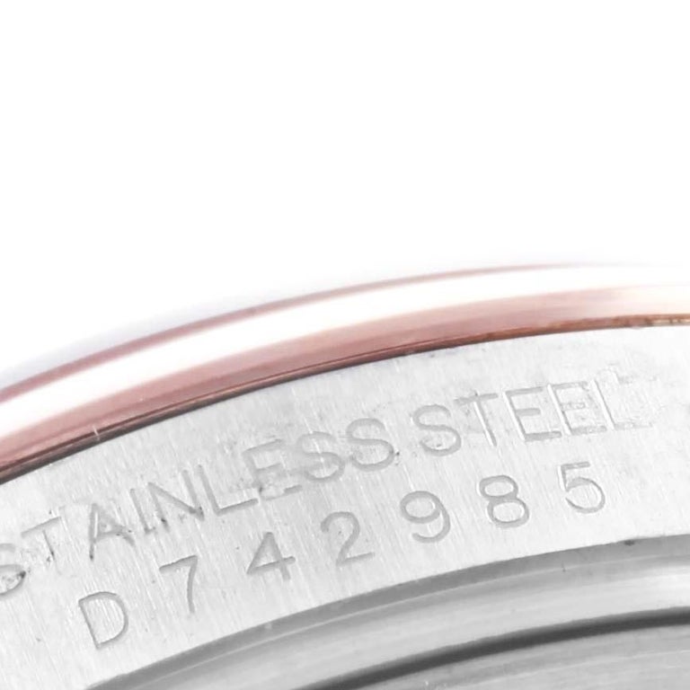 Rolex Datejust 36 Steel Rose Gold Black Concentric Dial Watch 116201 ...