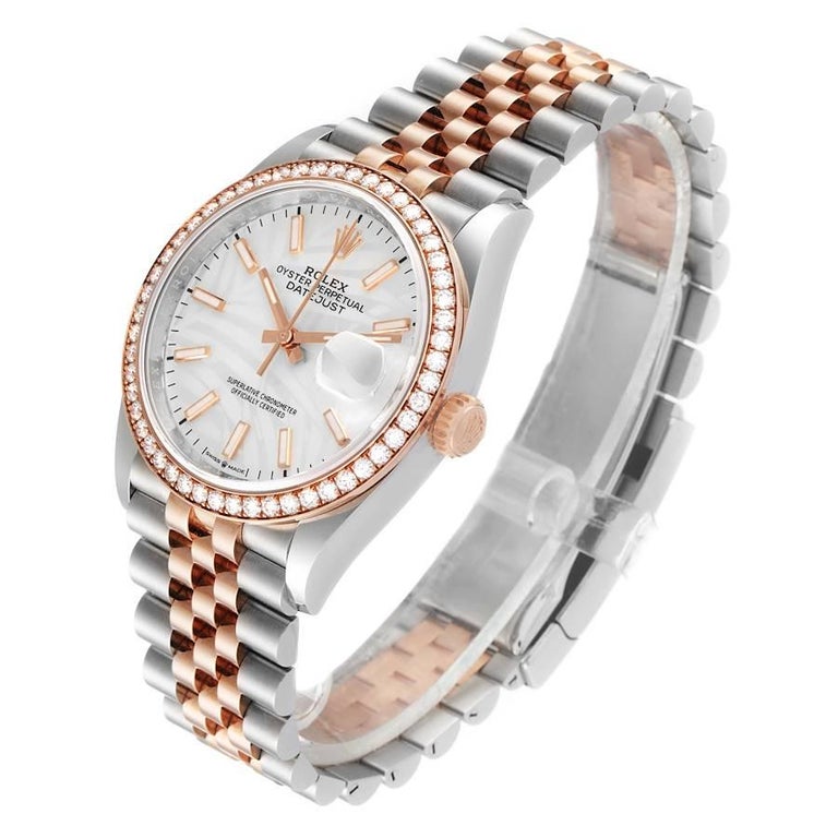 Rolex Datejust 36 Steel Rose Gold Diamond Unisex Watch 126281 Unworn ...