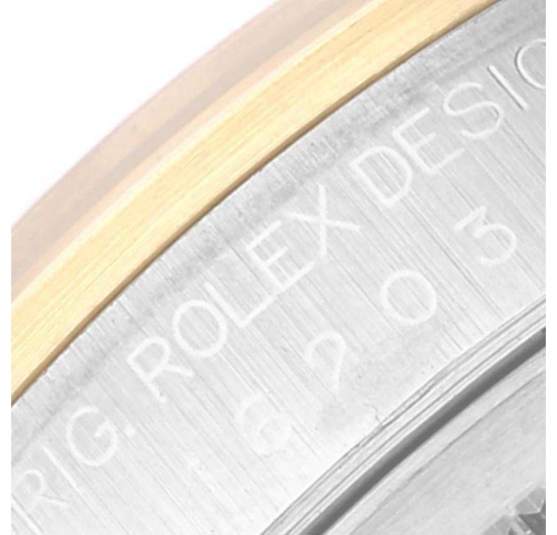 Rolex Datejust 36 Steel Yellow Gold Black Dial Mens Watch 16203 For ...