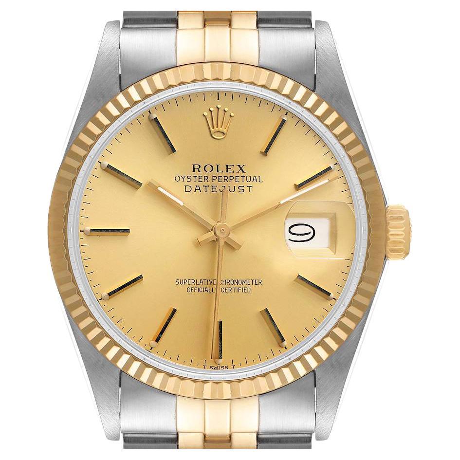 Rolex Datejust 36 Steel Yellow Gold Slate Dial Men's Watch 16203 For ...