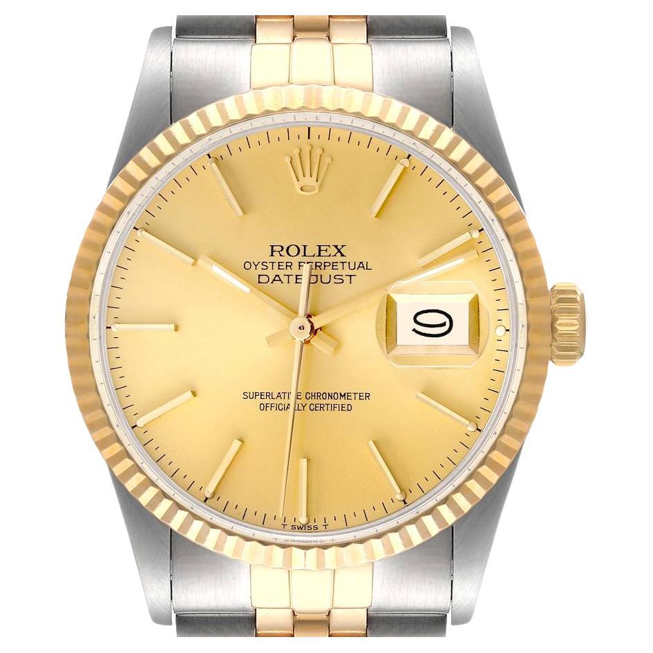 Rolex 16013 Datejust Champagne Dial Watch at 1stDibs | rolex datejust ...