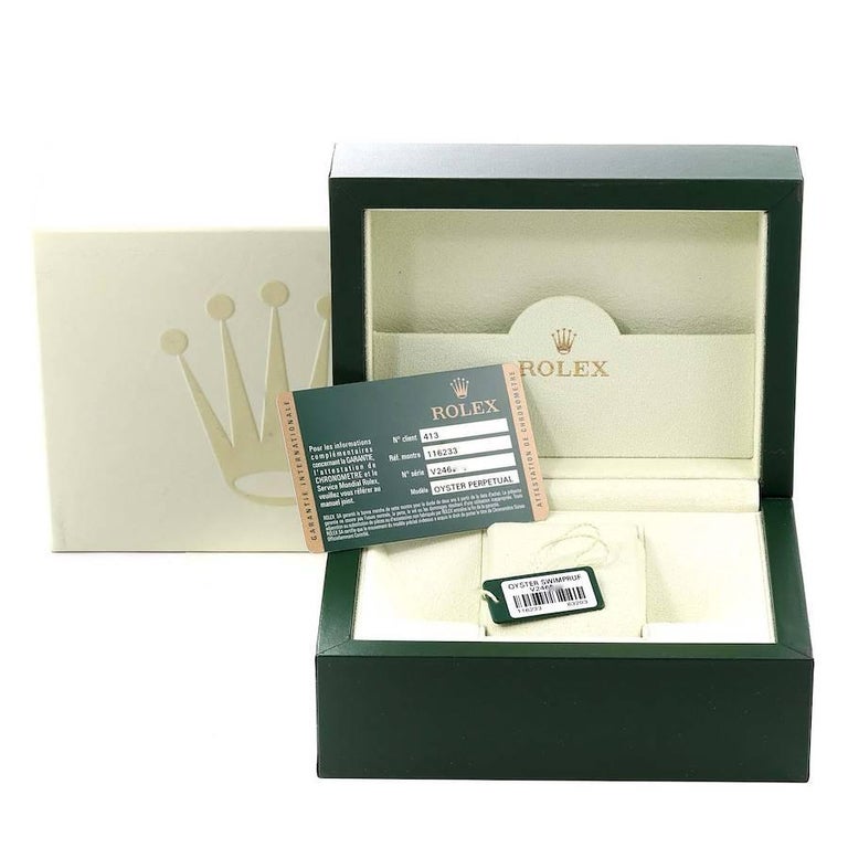 Rolex Datejust 36 Steel Yellow Gold Diamond Mens Watch 116233 Box Card ...