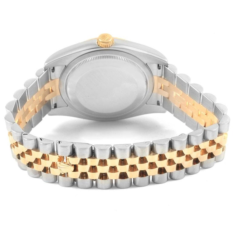 Rolex Datejust 36 Steel Yellow Gold Diamond Men's Watch 116233 Box Card ...