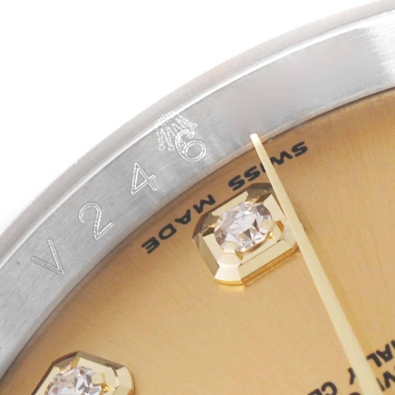 Rolex Datejust 36 Steel Yellow Gold Diamond Mens Watch 116233 Box Card ...