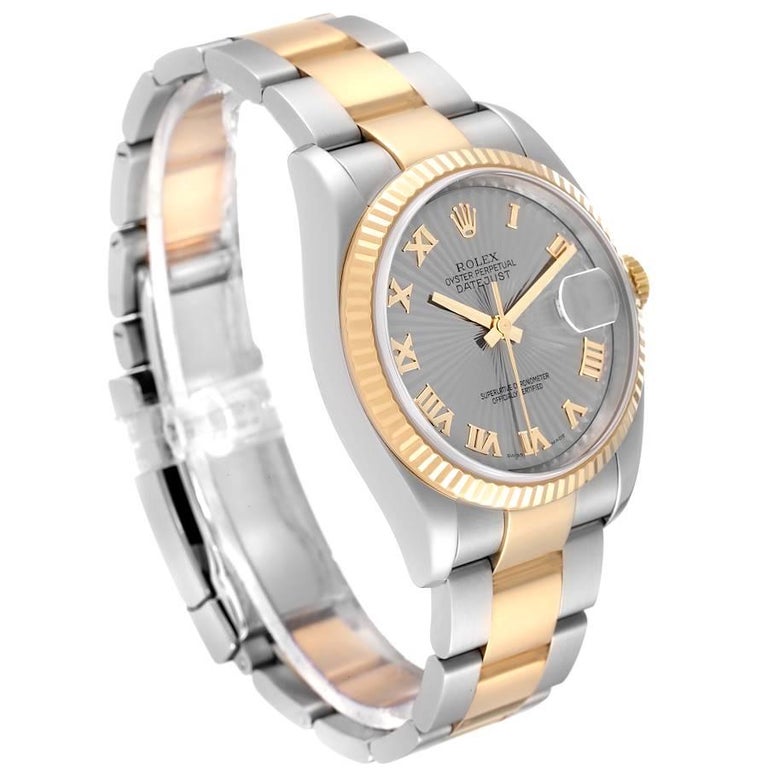 Rolex Datejust 36 Steel Yellow Gold Sunbeam Dial Mens Watch 116233 For ...