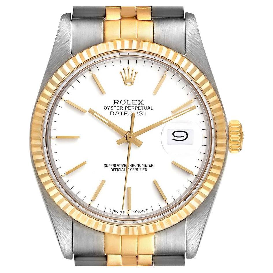Rolex Datejust 36 Steel Yellow Gold Slate Dial Men's Watch 16203 For ...