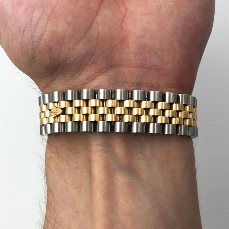 Rolex Datejust 36 Yellow Gold Roulette Date Wheel Black Index Dial ...