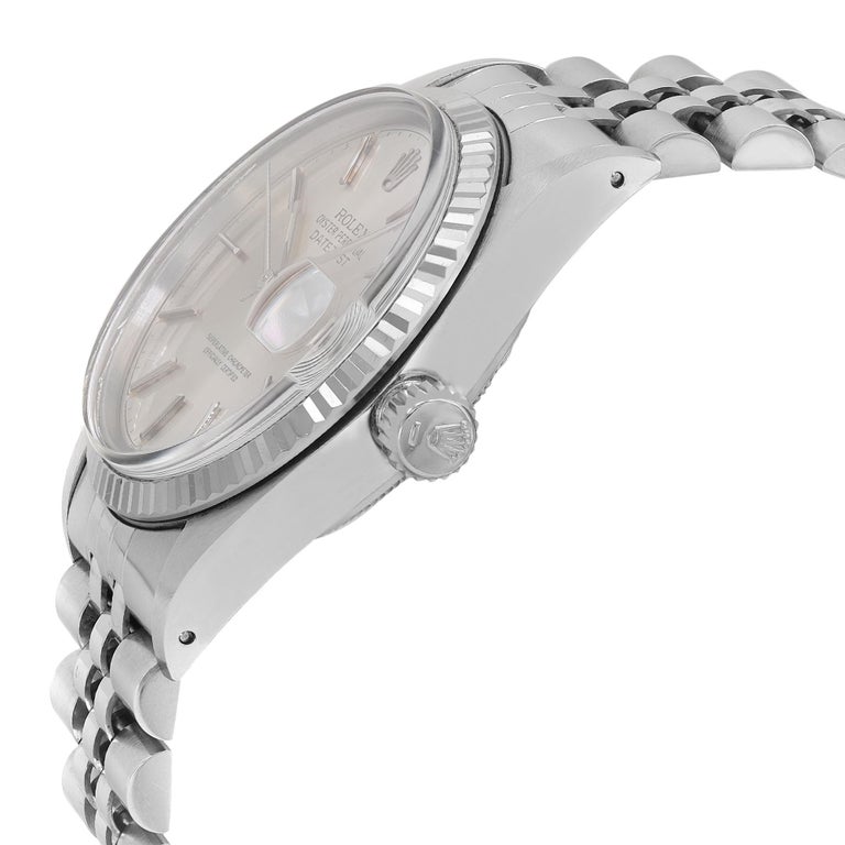 Rolex Datejust Jubilee Stainless Steel Silver Dial Automatic Watch ...
