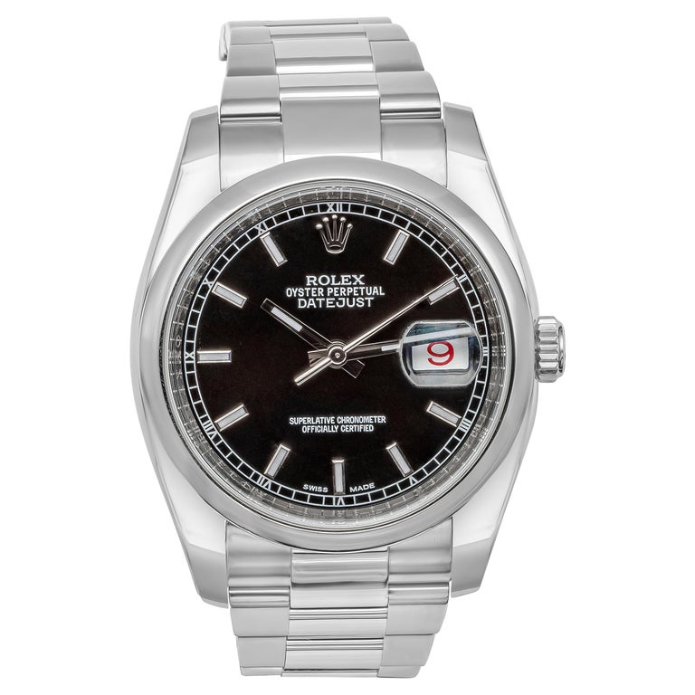 Rolex Datejust Roulette Date Stainless Steel Wristwatch Ref. 116200 For ...