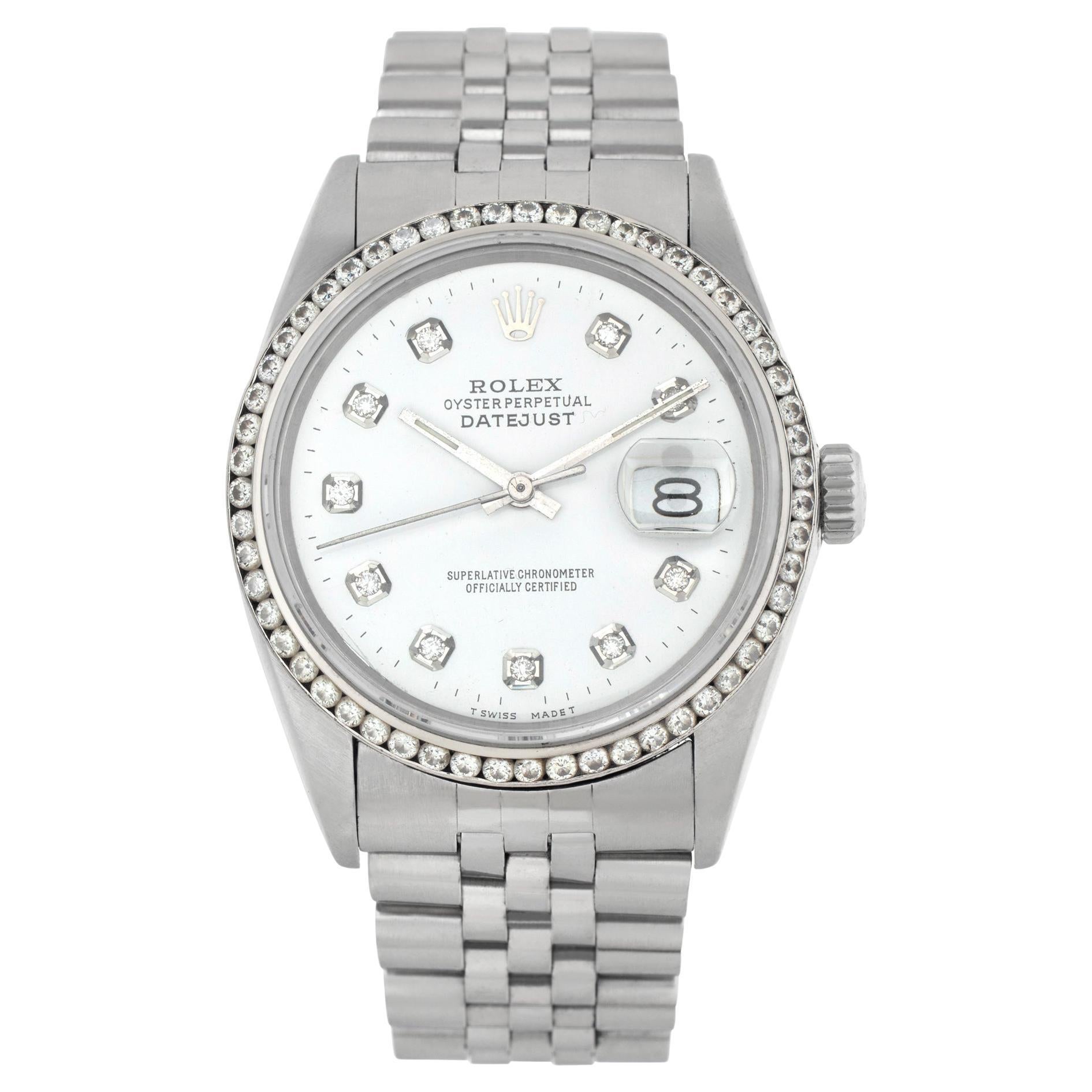 Rolex Lady's Stainless Steel Datejust Custom Colored Dial Wristwatch ...