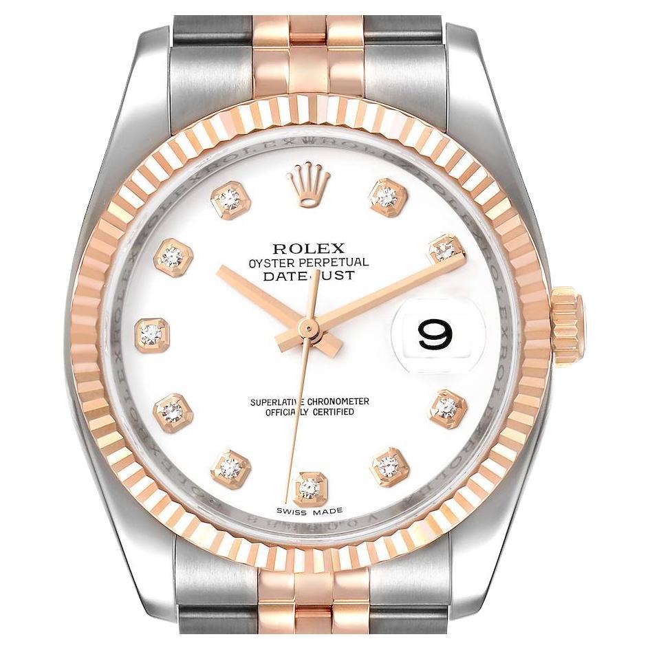 2008 Rolex Datejust Steel and Rose Gold 116231 Wristwatch at 1stDibs