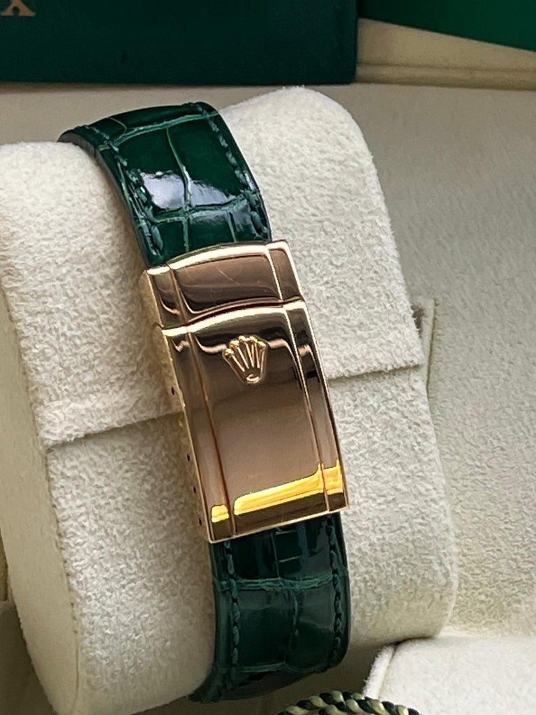 Rolex Datejust 36mm Gelbgold Grünes arabisches Diamant-Zifferblatt ...