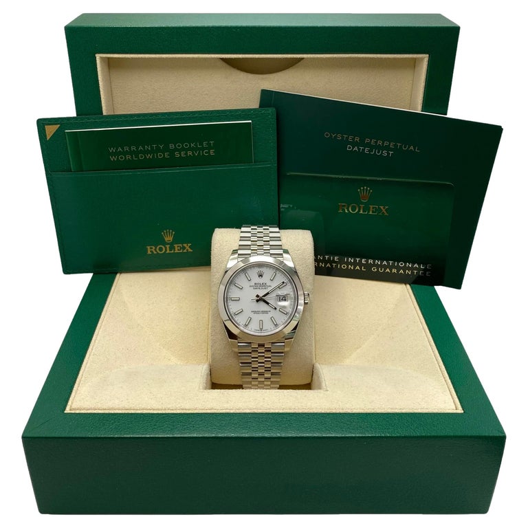 Rolex Datejust 41 126300 Steel White Index Dial Jubilee Automatic Watch ...