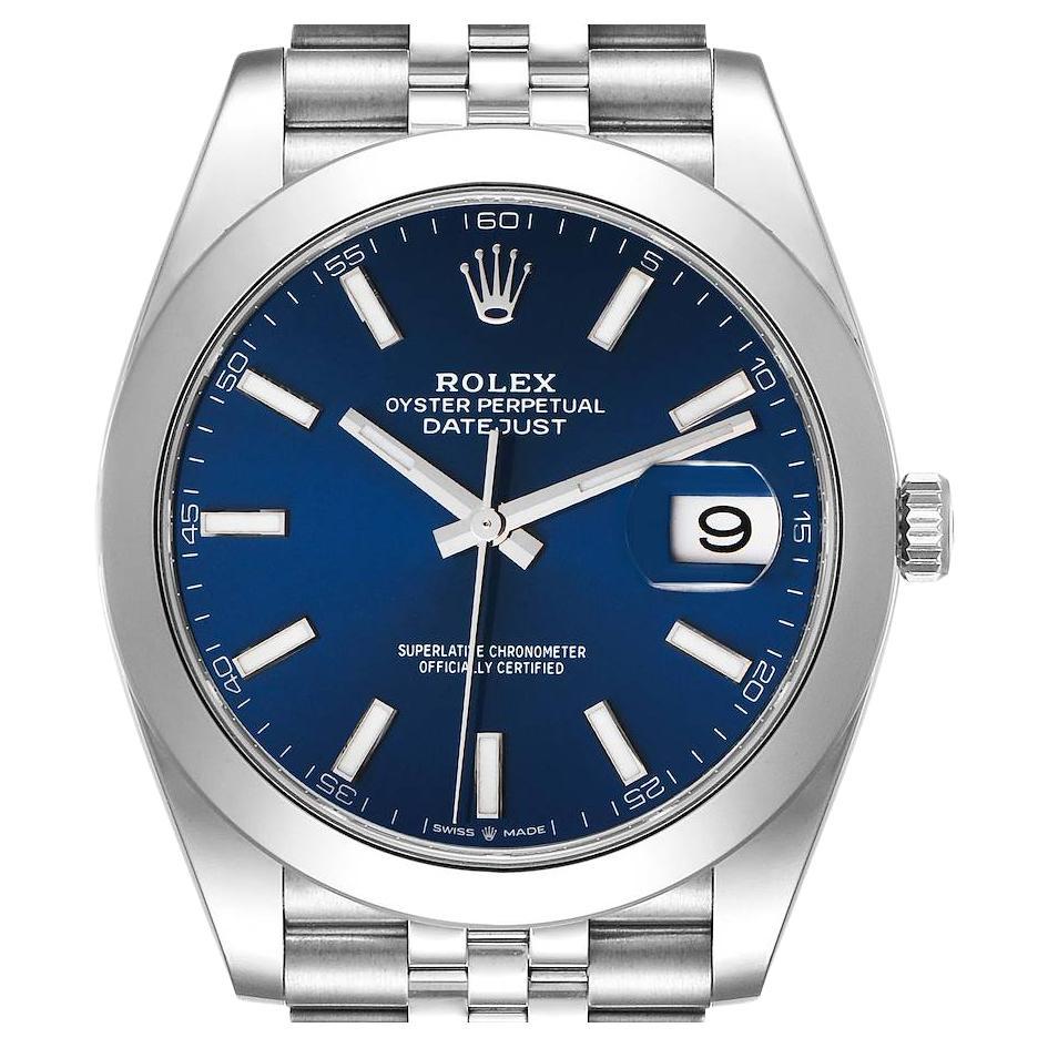Rolex Datejust 41 Steel Blue Roman Dial Jubilee Automatic Men's Watch ...