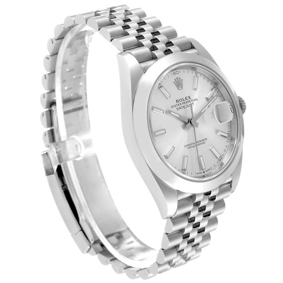 Rolex Datejust 41 Silver Dial Steel Mens Watch 126300 Unworn For Sale ...