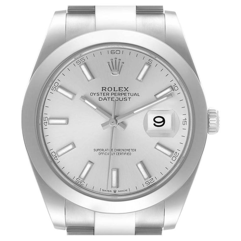 Rolex Datejust 41 Silver Dial Steel Mens Watch 126300 Unworn at 1stDibs