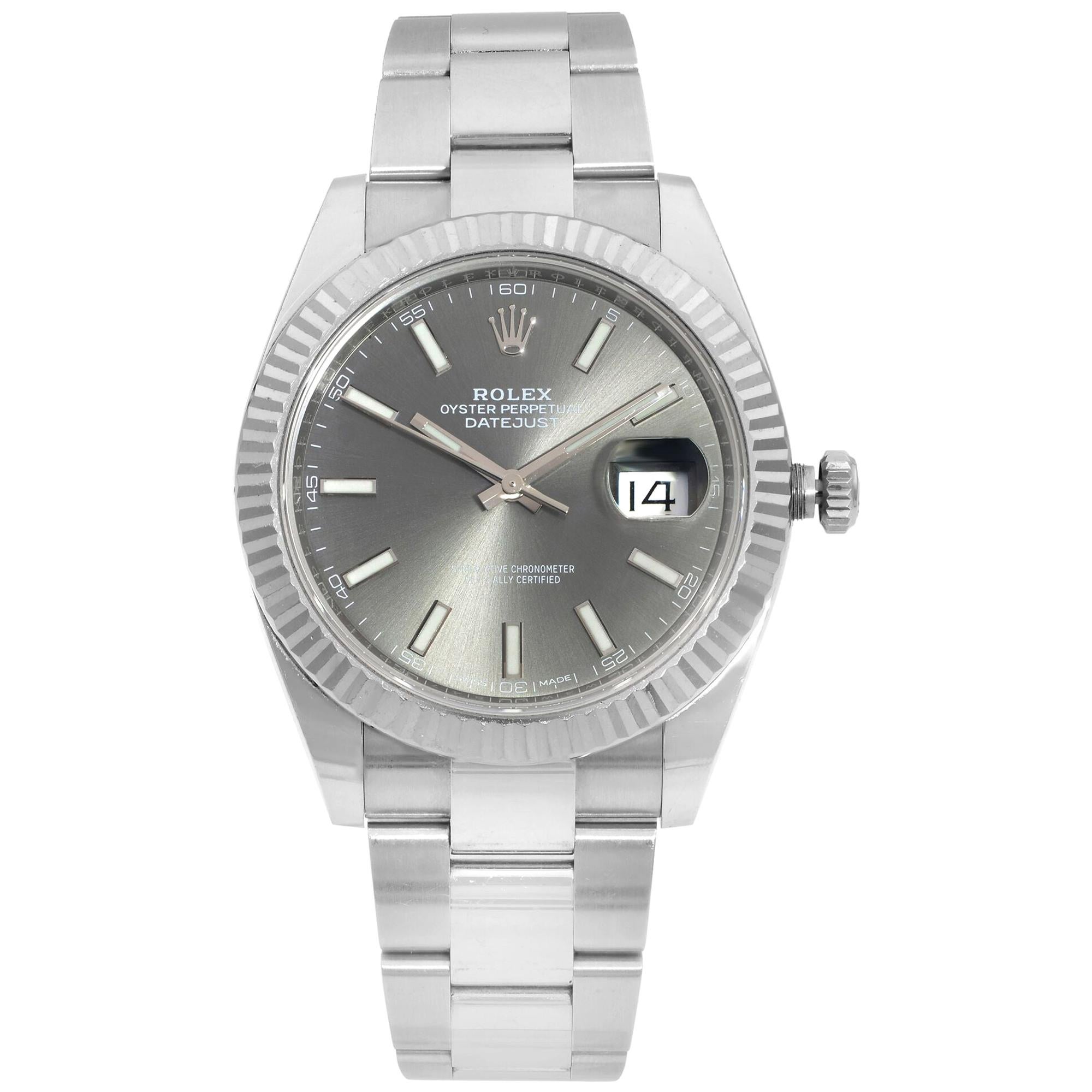 Rolex Datejust Grey Face - 2 For Sale on 1stDibs