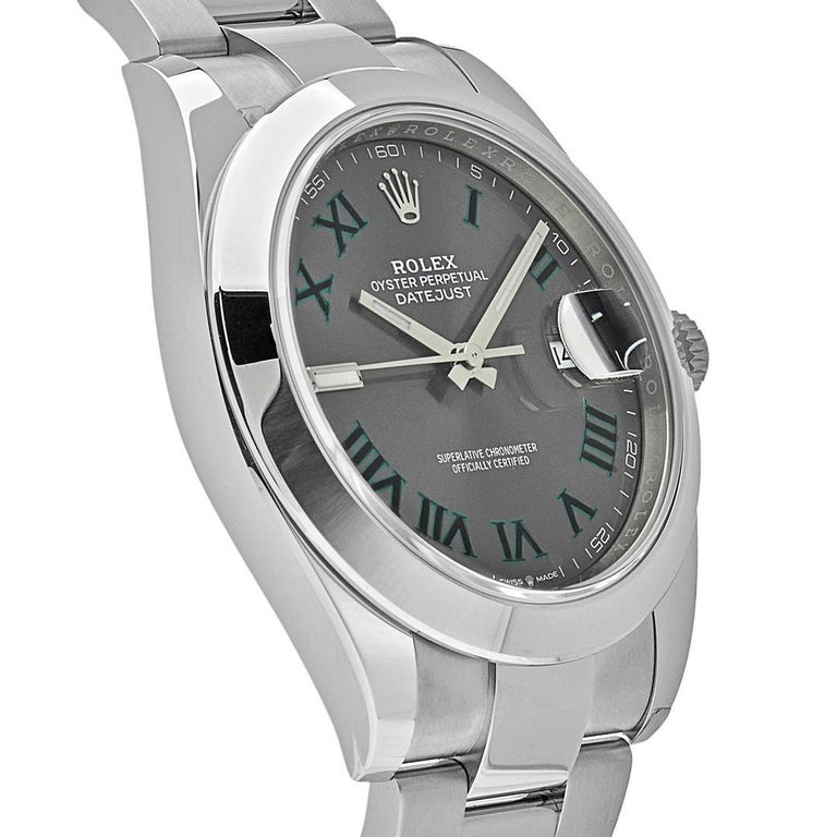 Rolex Datejust 41 Stainless Steel Slate Wimbledon Dial 126300 For Sale ...
