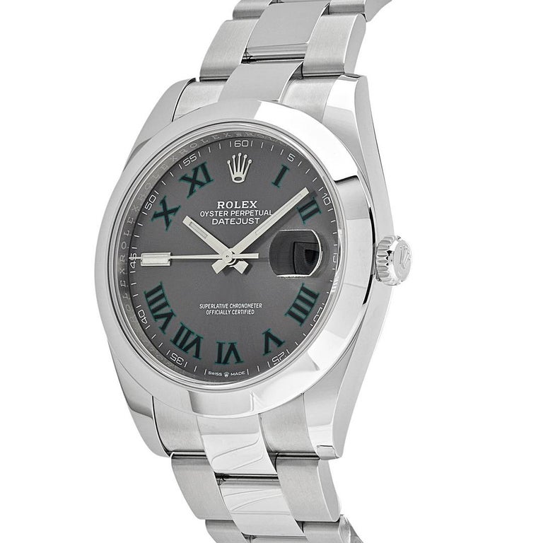 Rolex Datejust 41 Stainless Steel Slate Wimbledon Dial 126300 For Sale ...