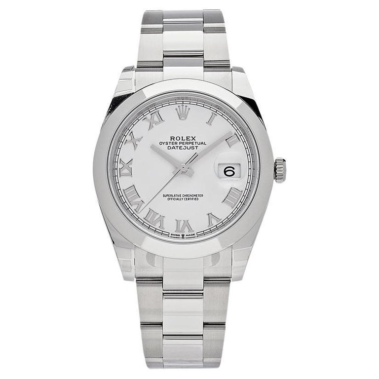 Rolex Datejust 41 Stainless Steel White Dial 126300 For Sale at 1stDibs