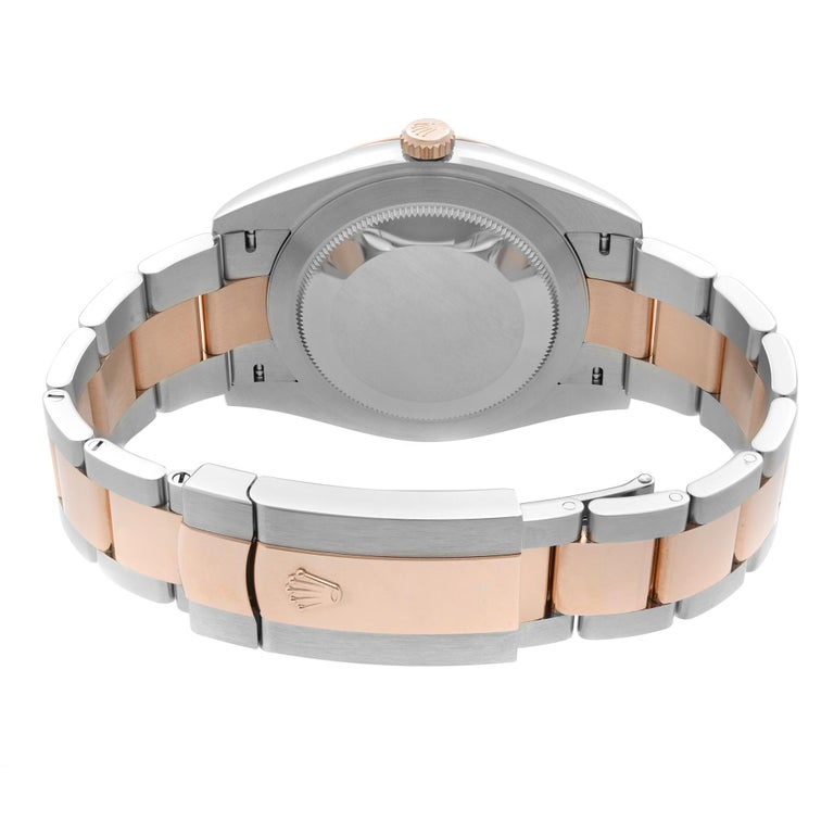 Rolex Datejust 41 Steel 18K Rose Gold Wimbledon Roman Dial Mens Watch ...