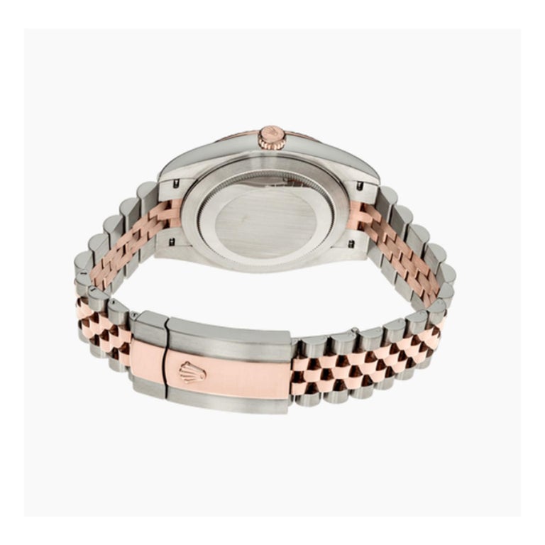 Rolex Datejust 41 Steel 18K Rose Gold Wimbledon Roman Dial Men's Watch ...