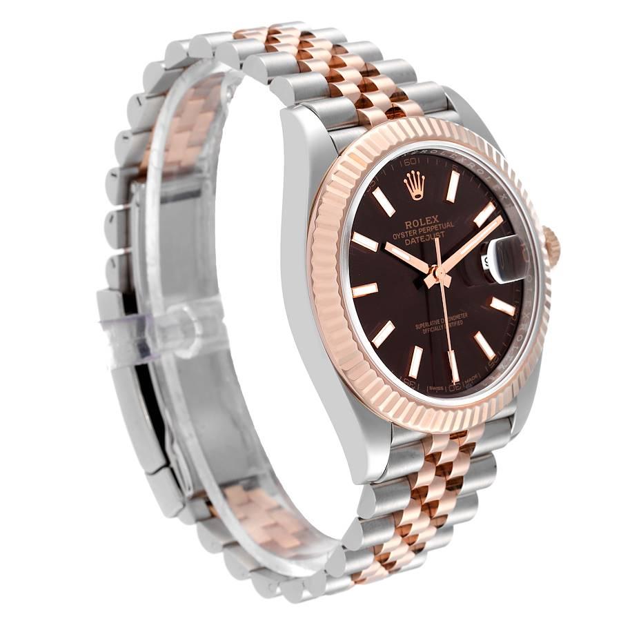 Rolex Datejust 41 Steel Everose Gold Chocolate Dial Watch 126331 For ...
